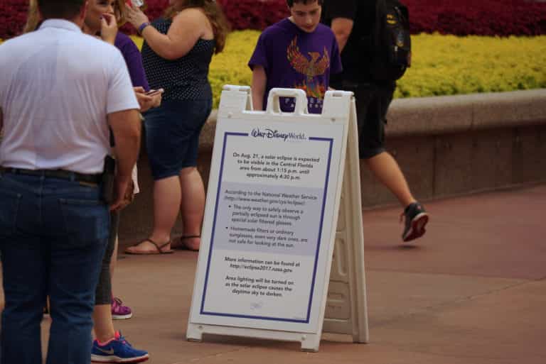Solar eclipse was uneventful at Disney World, but we got a cool time ...