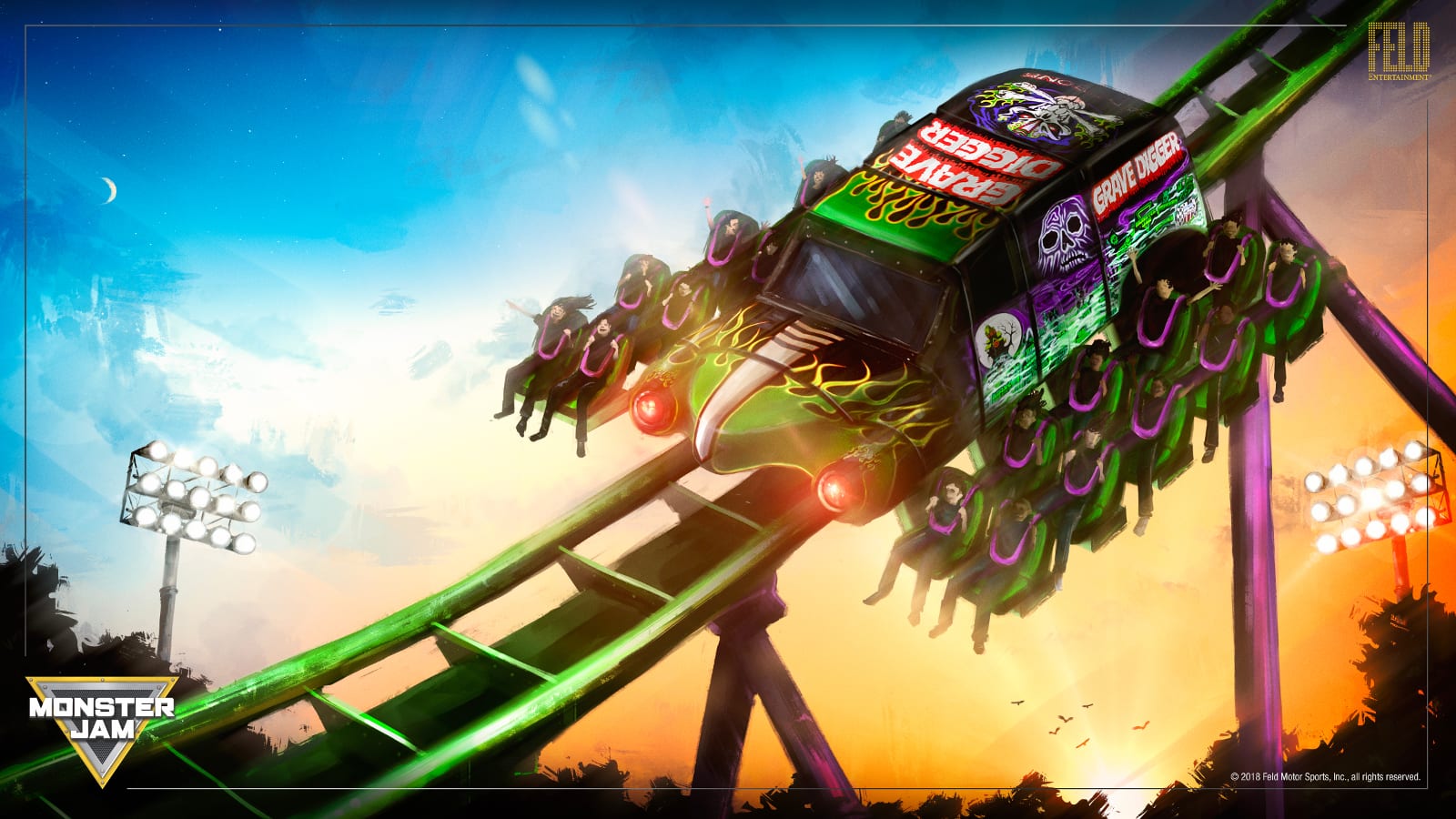 Feld Entertainment unveils concept for Monster Jam roller coaster