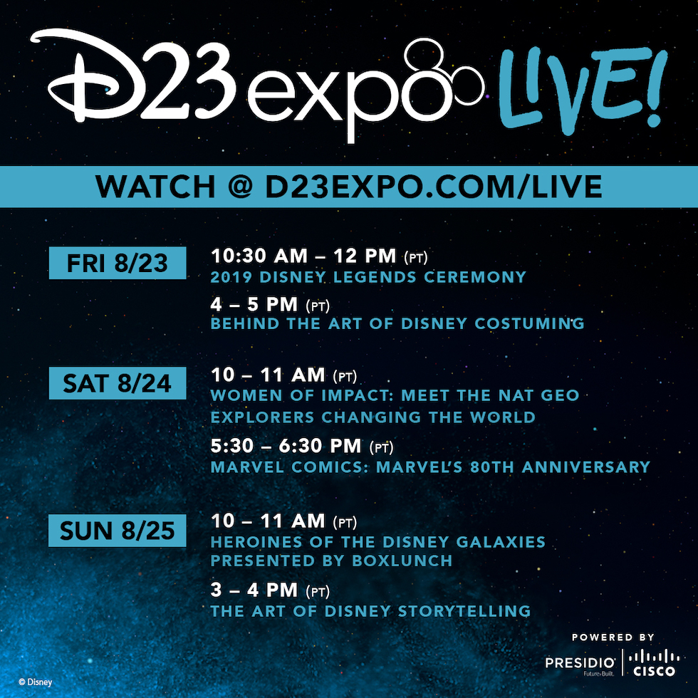 D23 Expo 2019 to live stream panels from Anaheim Convention Center