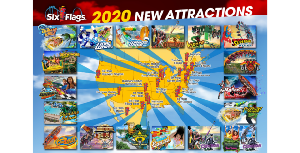 Six Flags Parks announces new coasters, waterslides and more coming in 2020