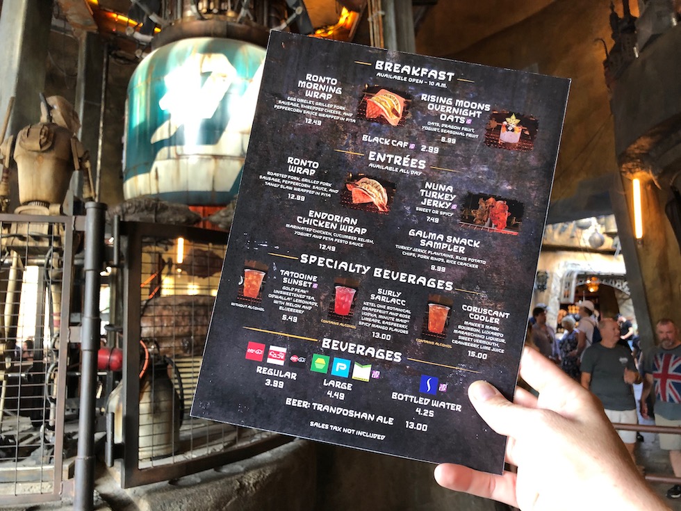 PHOTOS: Star Wars: Galaxy's Edge menus get partially rethemed