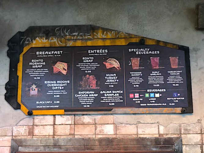 PHOTOS: Star Wars: Galaxy's Edge menus get partially rethemed
