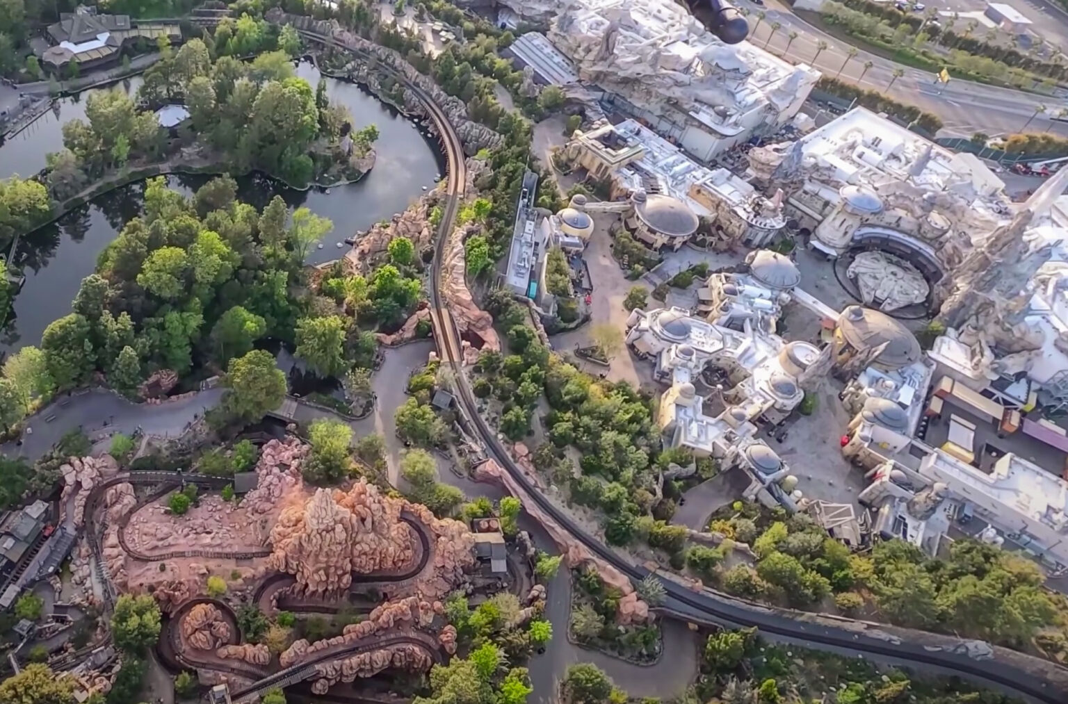 Photo Update: Flying above California’s empty theme parks