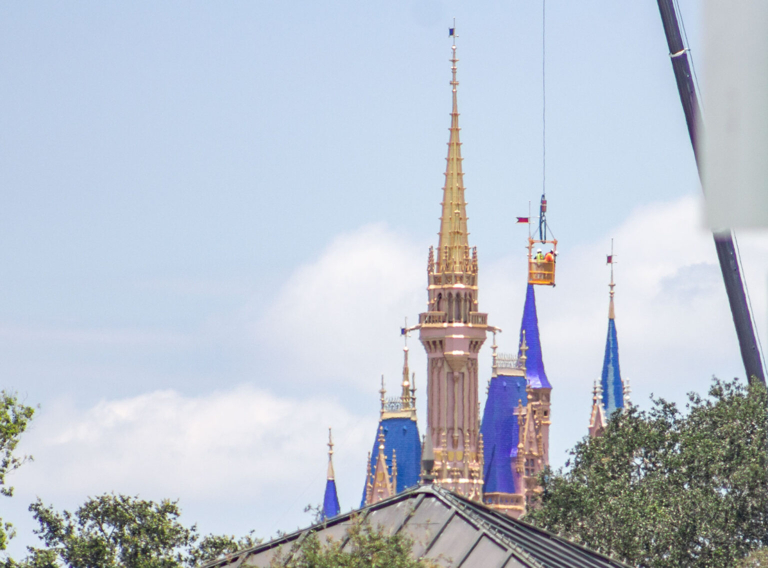 Cinderella Castle rose gold revamp nearly complete at Magic Kingdom