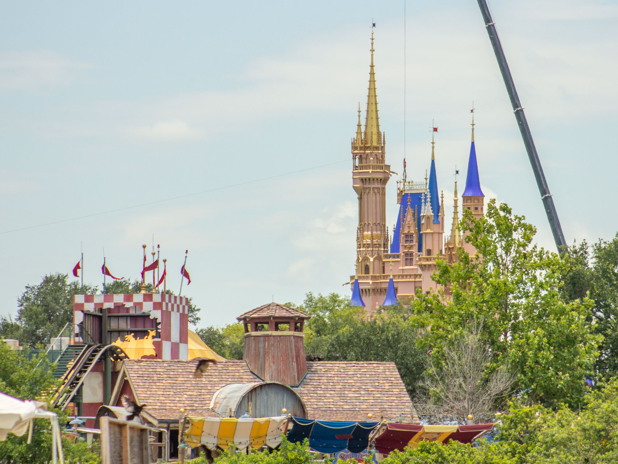 Cinderella Castle rose gold revamp nearly complete at Magic Kingdom