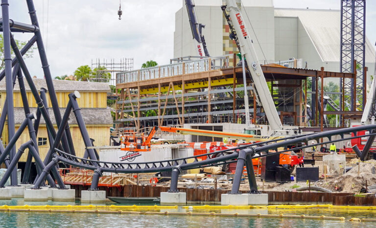 Photo Update: Jurassic Park ‘Velocicoaster’ adds new track maneuvers