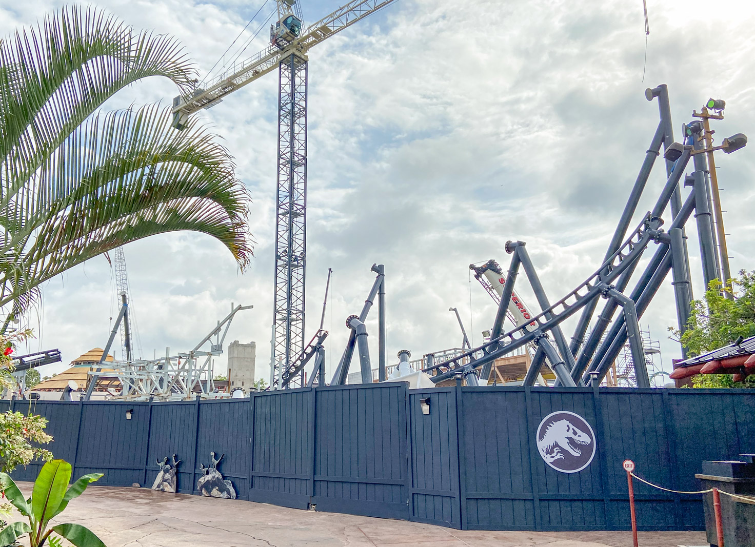 Photo Update: Jurassic Park ‘Velocicoaster’ adds new track maneuvers