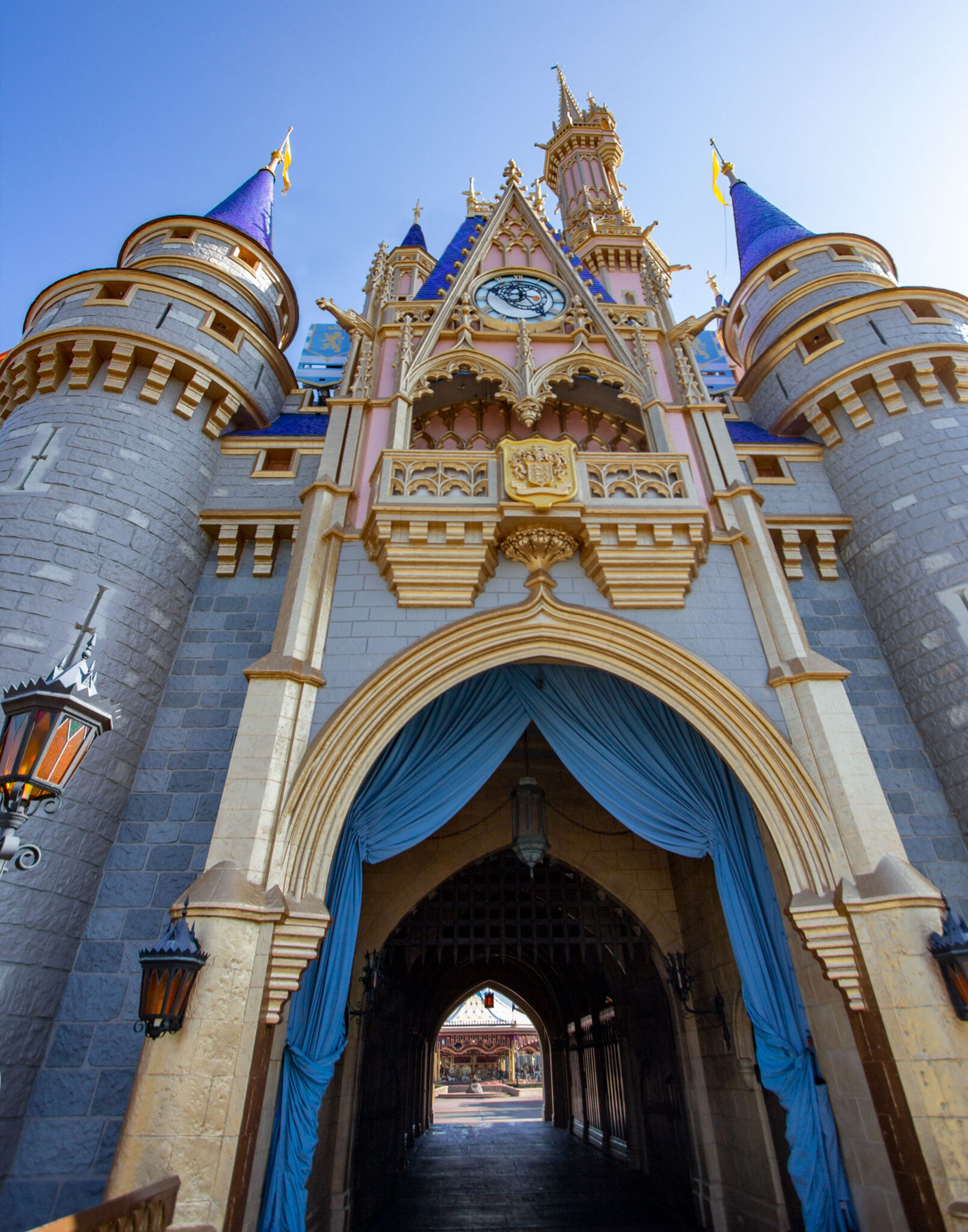 Take a close-up look at Cinderella Castle's rose gold update