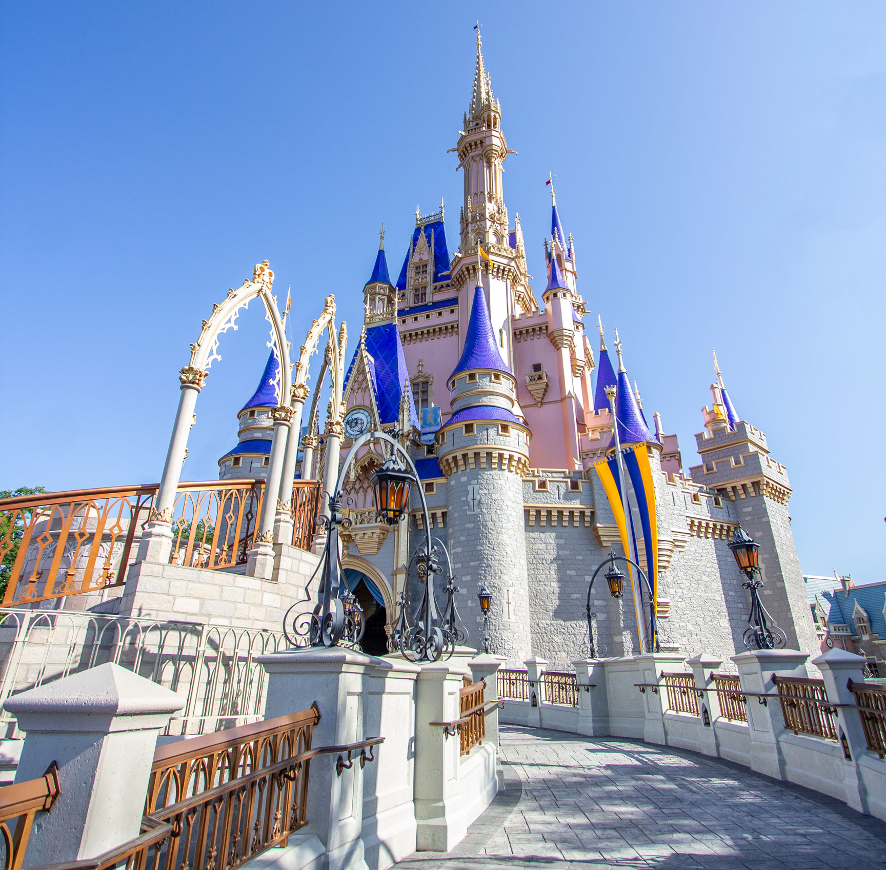 Take a close-up look at Cinderella Castle's rose gold update