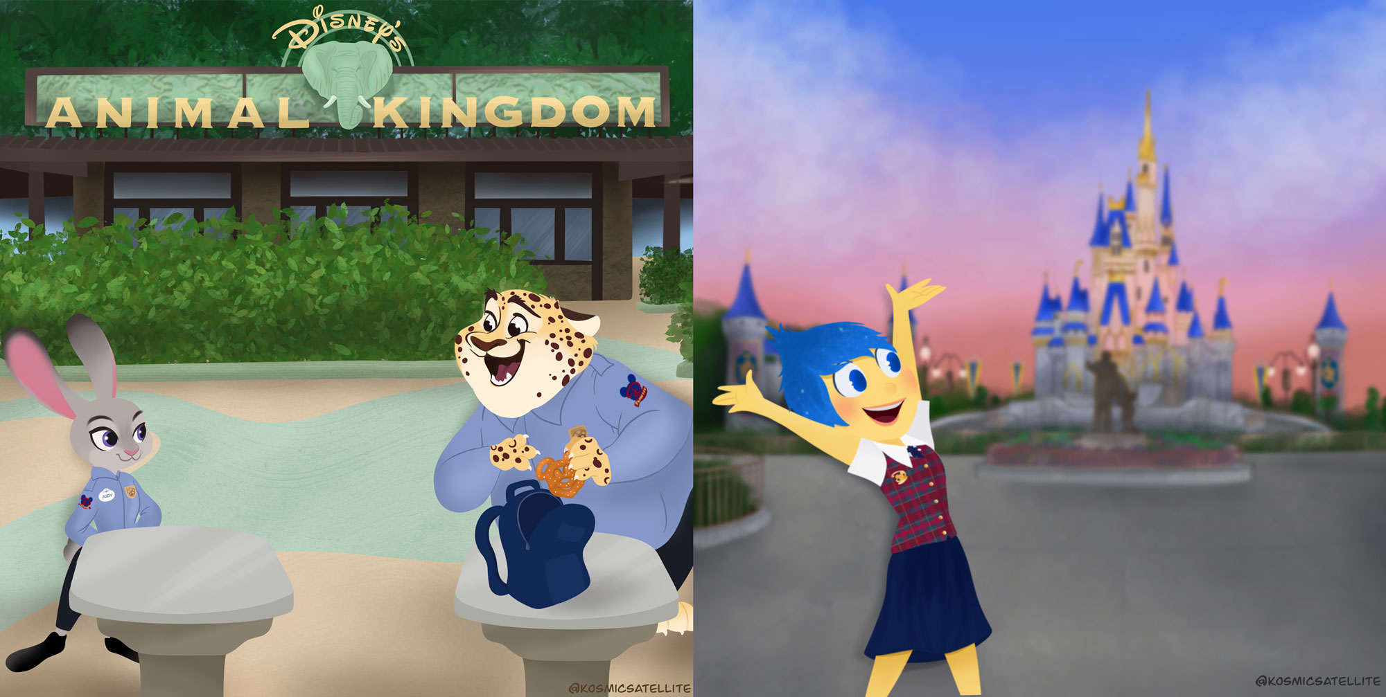 Artist creates Disney characters as working Disney Parks Cast Members
