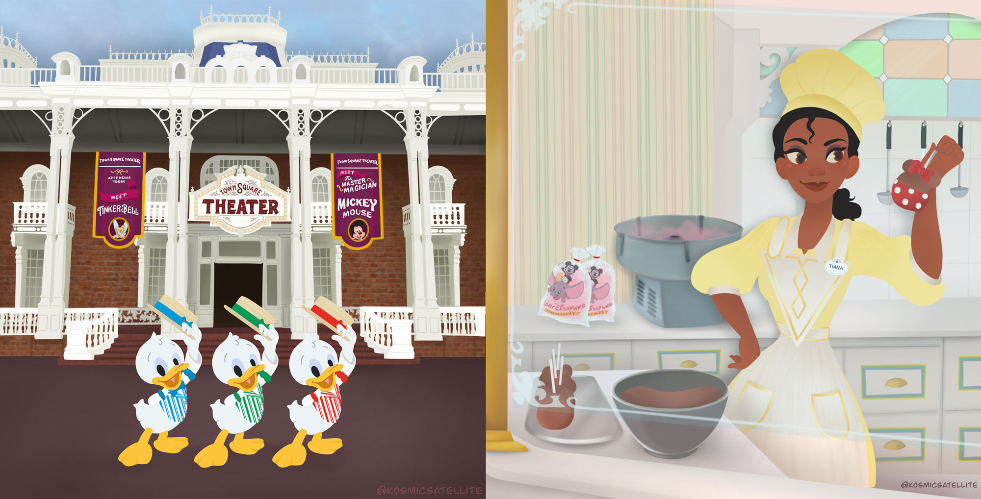 Artist creates Disney characters as working Disney Parks Cast Members