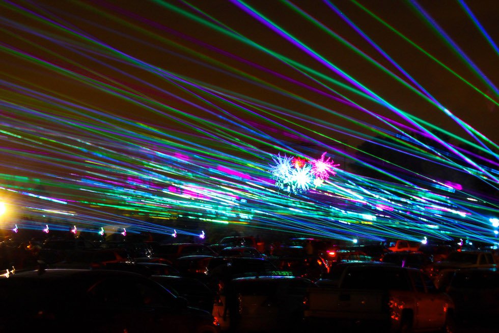 Light up the night at Six Flags’ Drive-In Laser Light Spectacular