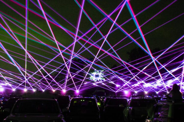 Light up the night at Six Flags’ Drive-In Laser Light Spectacular