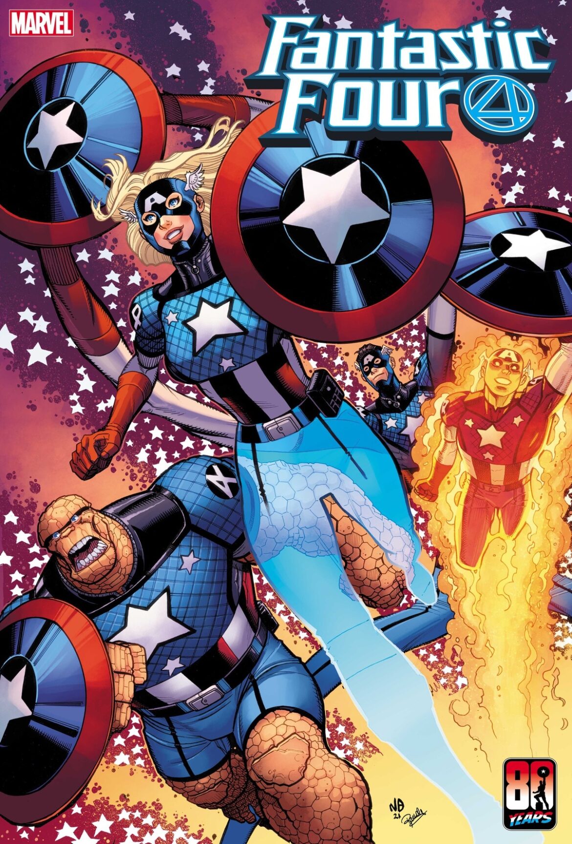 Marvel heroes honor Captain America on 80th-anniversary variant covers