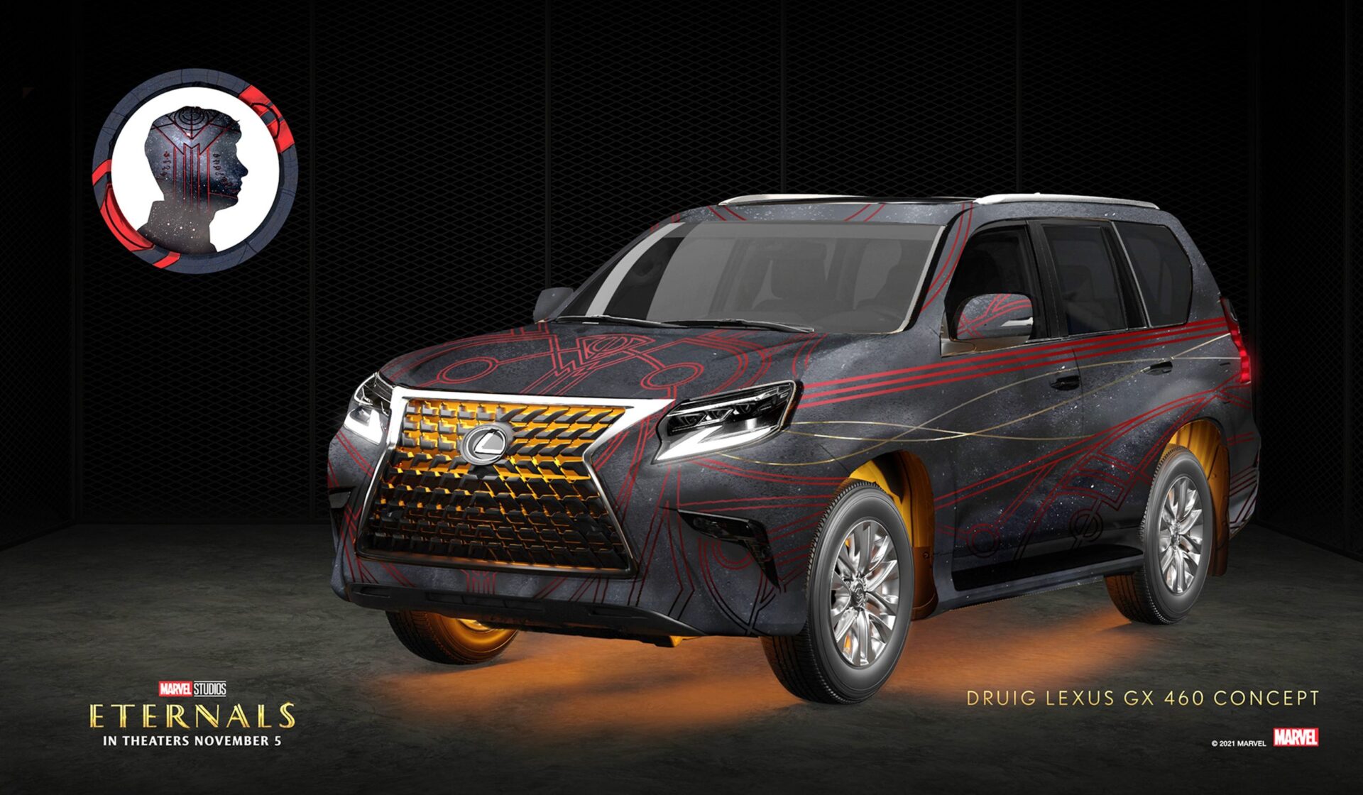 Marvel reveals custom-wrapped ‘Eternals’ Lexus vehicles