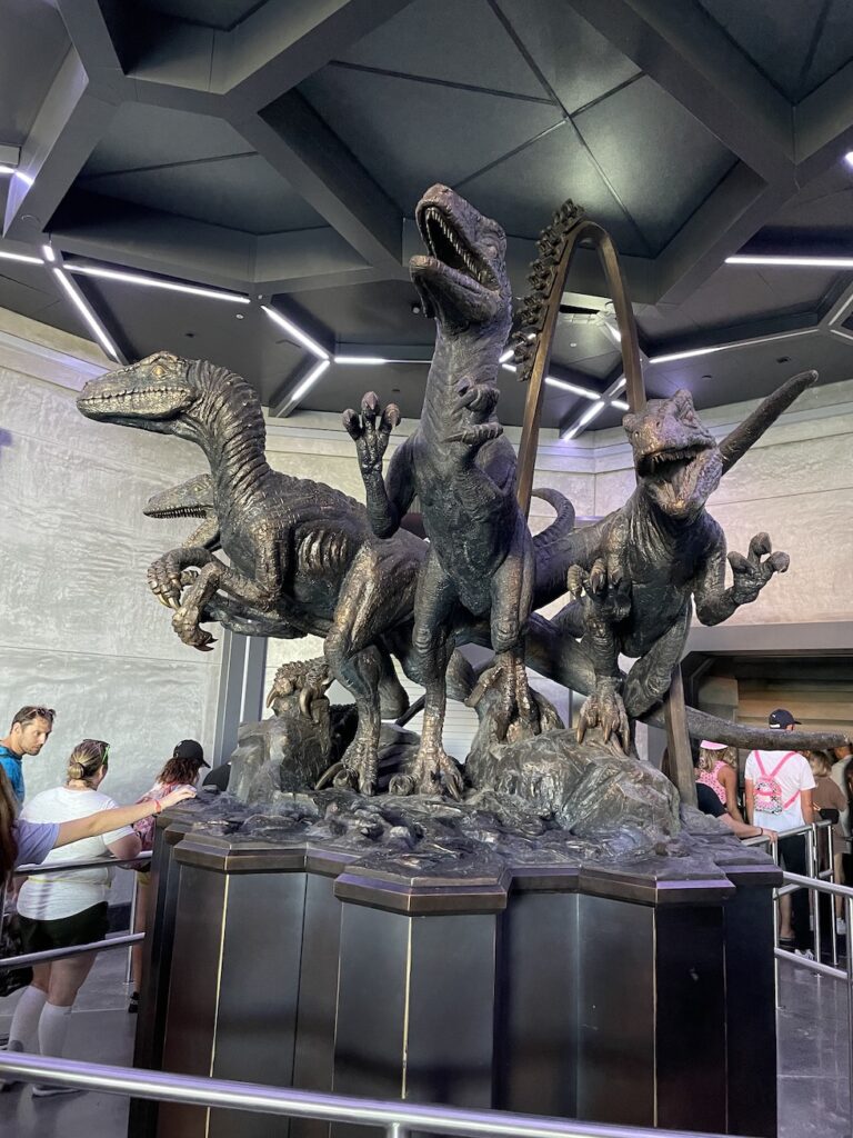 My tour of the Jurassic World VelociCoaster queue - DePaoli on DeParks