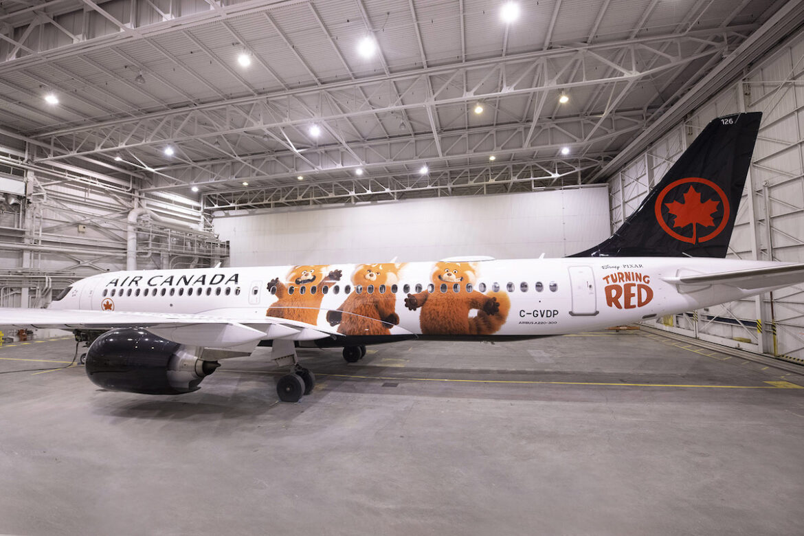 Air Canada unveils 'Turning Red' themed aircraft