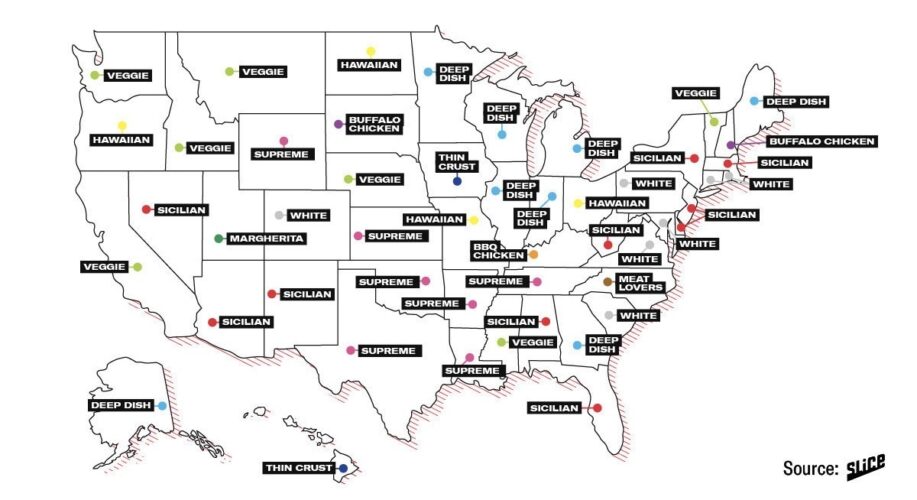 What’s the most popular pizza in your state?
