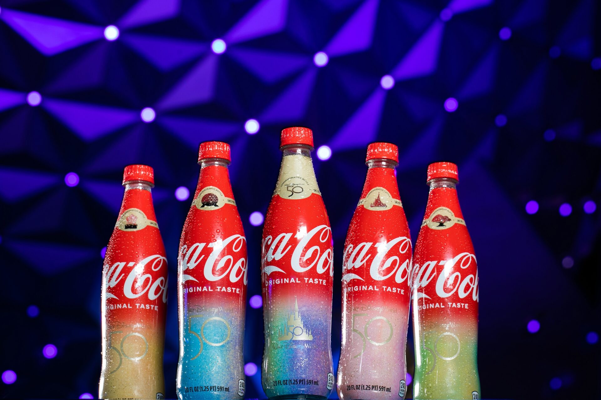 50th-anniversary Coca-Cola bottles debut today at Walt Disney World