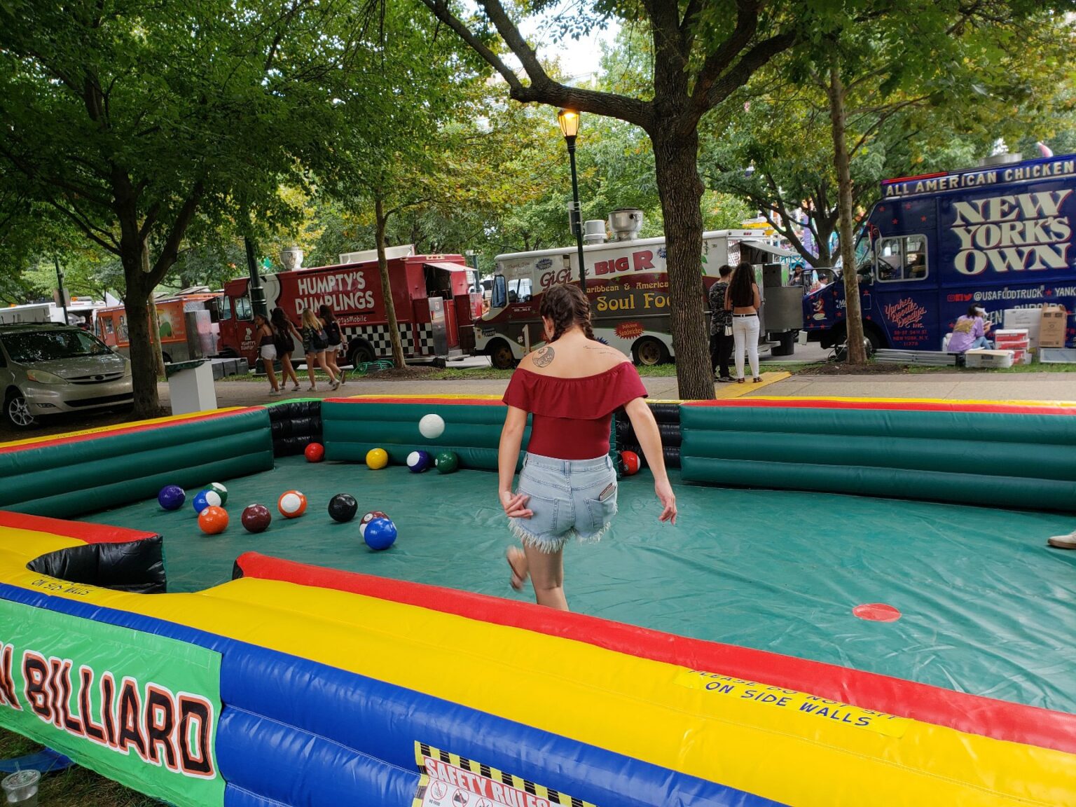 You can play life-sized versions of your favorite games