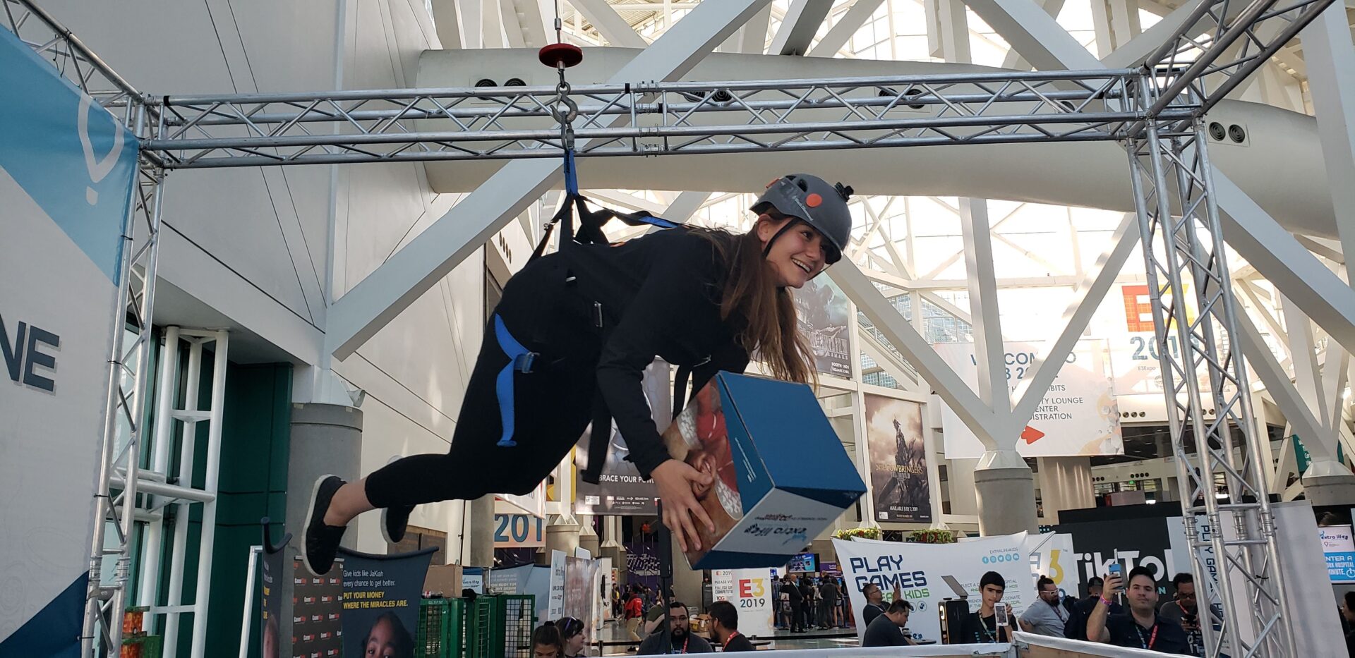 You can play life-sized versions of your favorite games