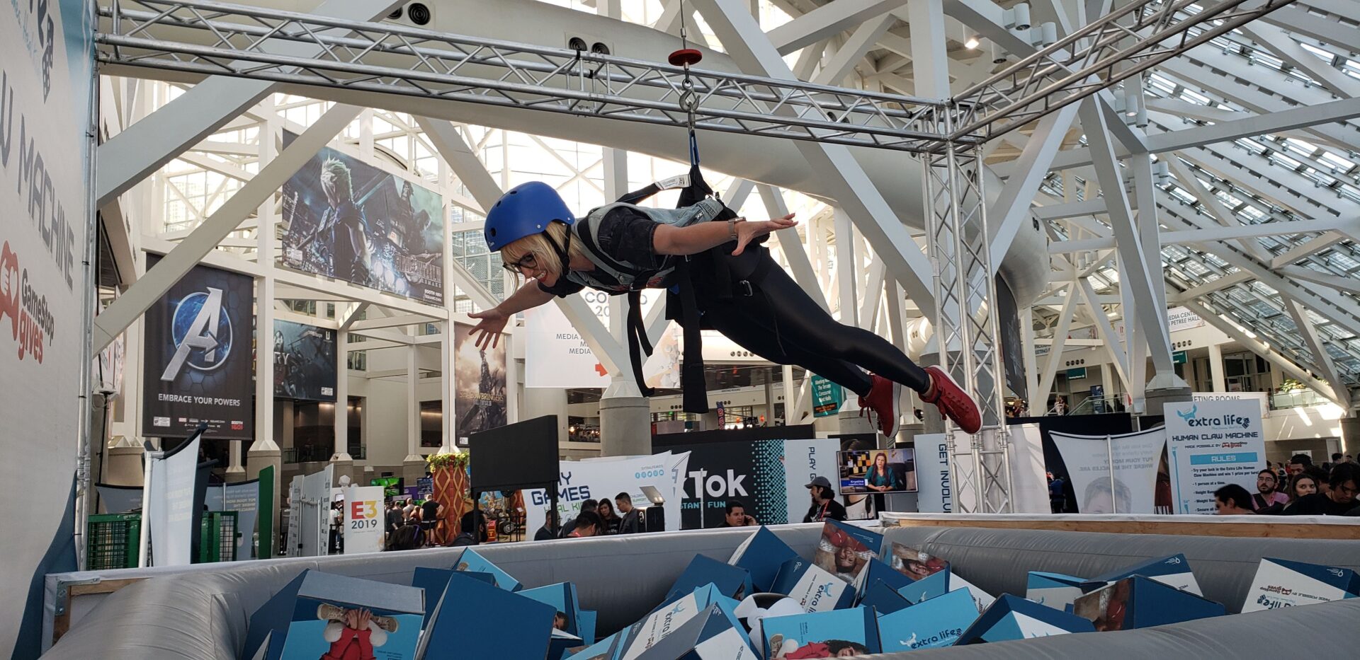 You can play life-sized versions of your favorite games