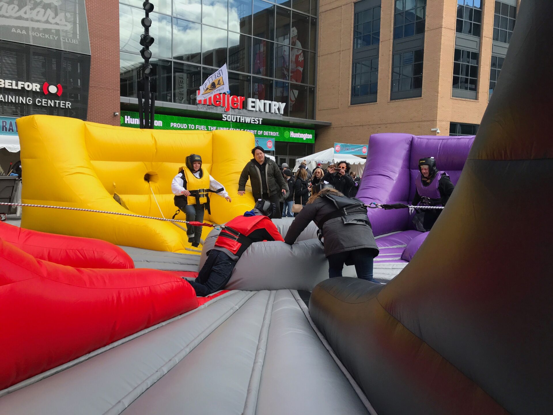 You can play life-sized versions of your favorite games