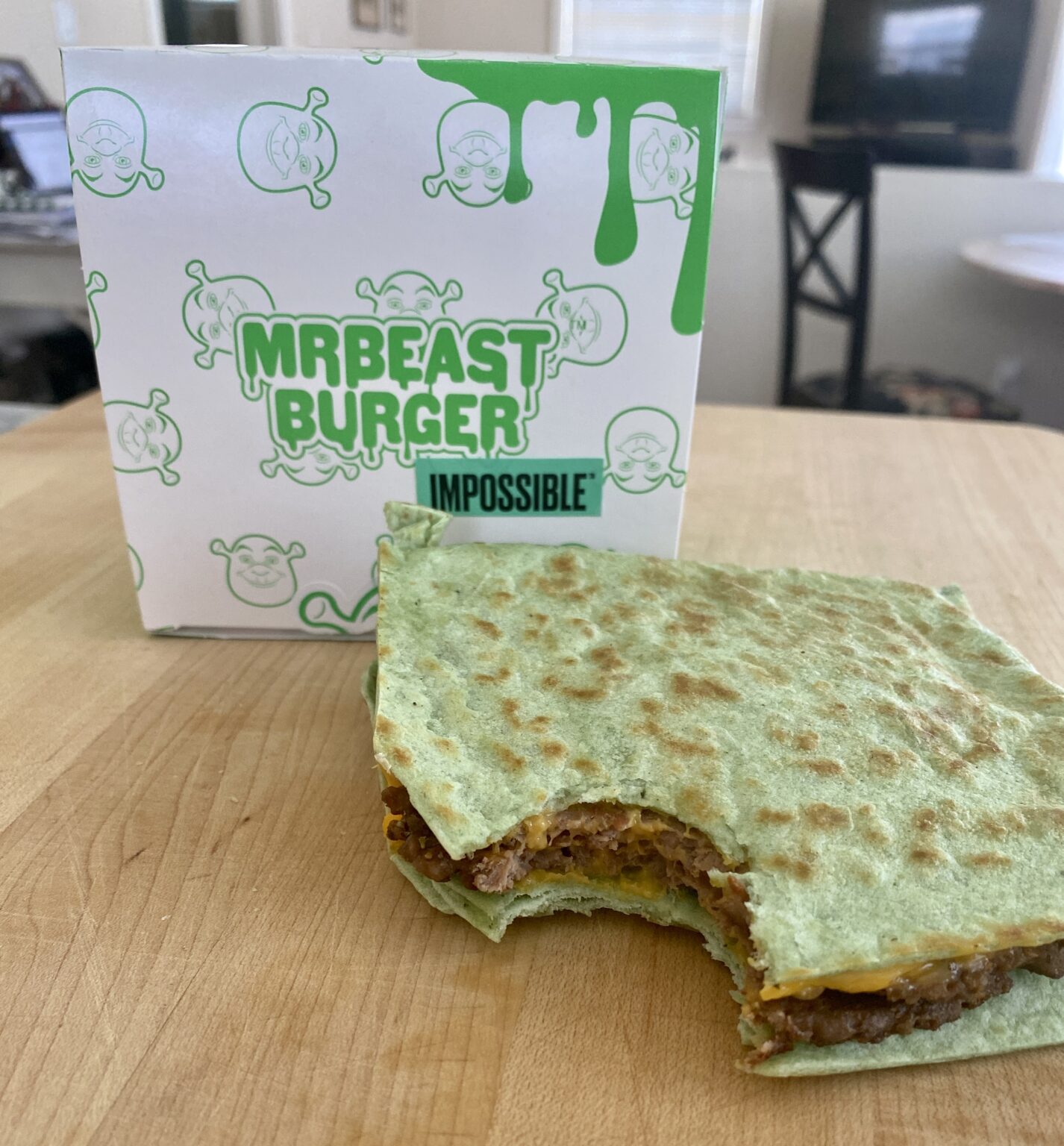 Shrek's Quesadilla available through MrBeast Burger