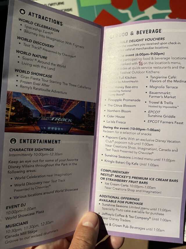 A look at Disney Vacation Club Moonlight Magic at Epcot