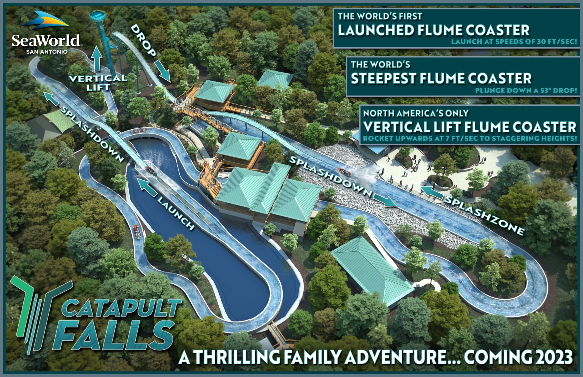 First-ever Launch Flume Coaster coming to SeaWorld San Antonio