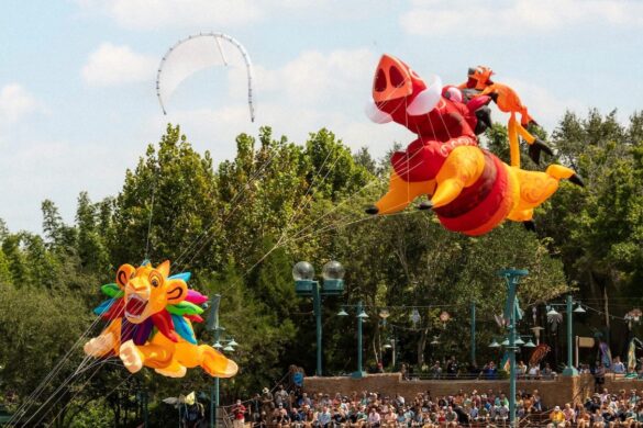 Original Epcot icon design flags debut at reimagined park entrance