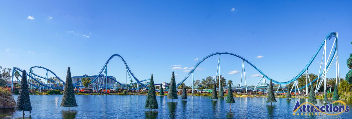 SeaWorld's Pipeline Surf Coaster completes track installation