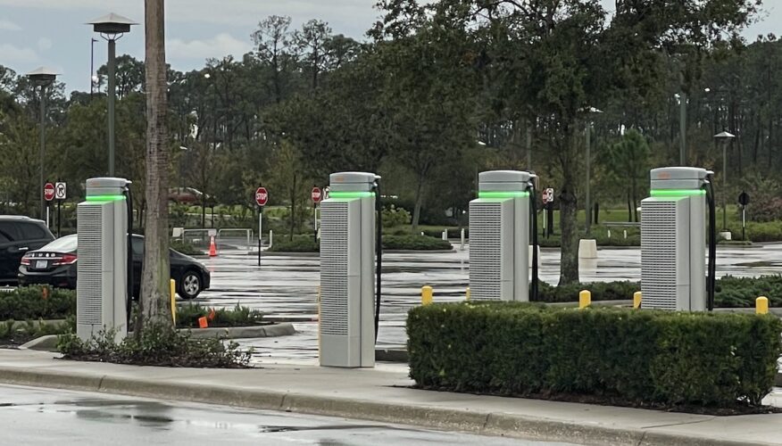 Where can I charge my electric vehicle at Walt Disney World?
