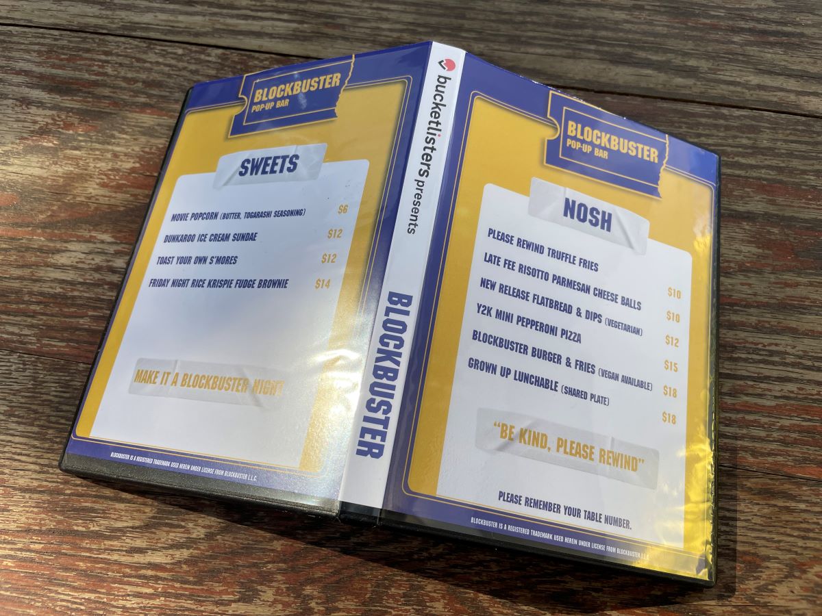 Blockbuster Pop-Up Bar is open in Los Angeles