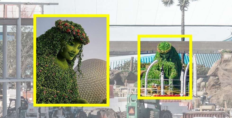 Te Fiti from 'Moana' rises above Epcot construction projects