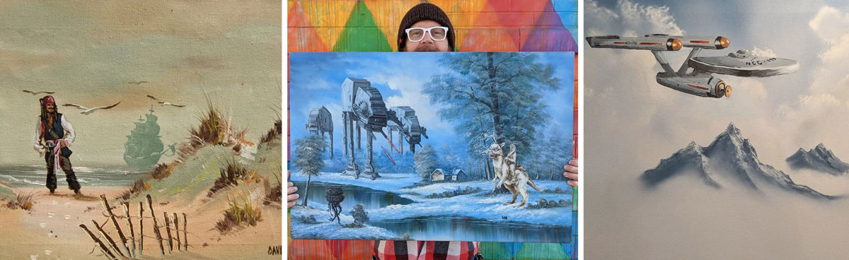 Artist recycles artwork with Star Wars and pop culture designs