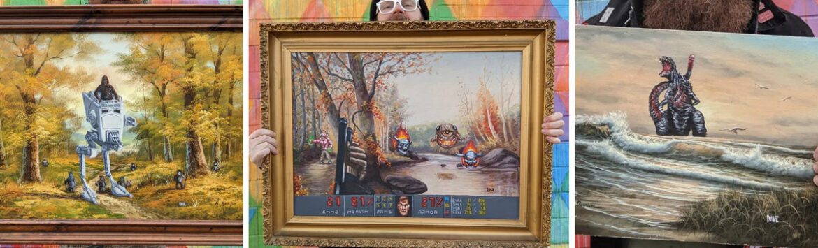 Artist recycles artwork with Star Wars and pop culture designs