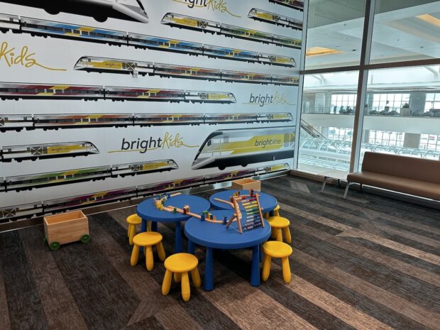 Inside the Brightline Train Station in Orlando
