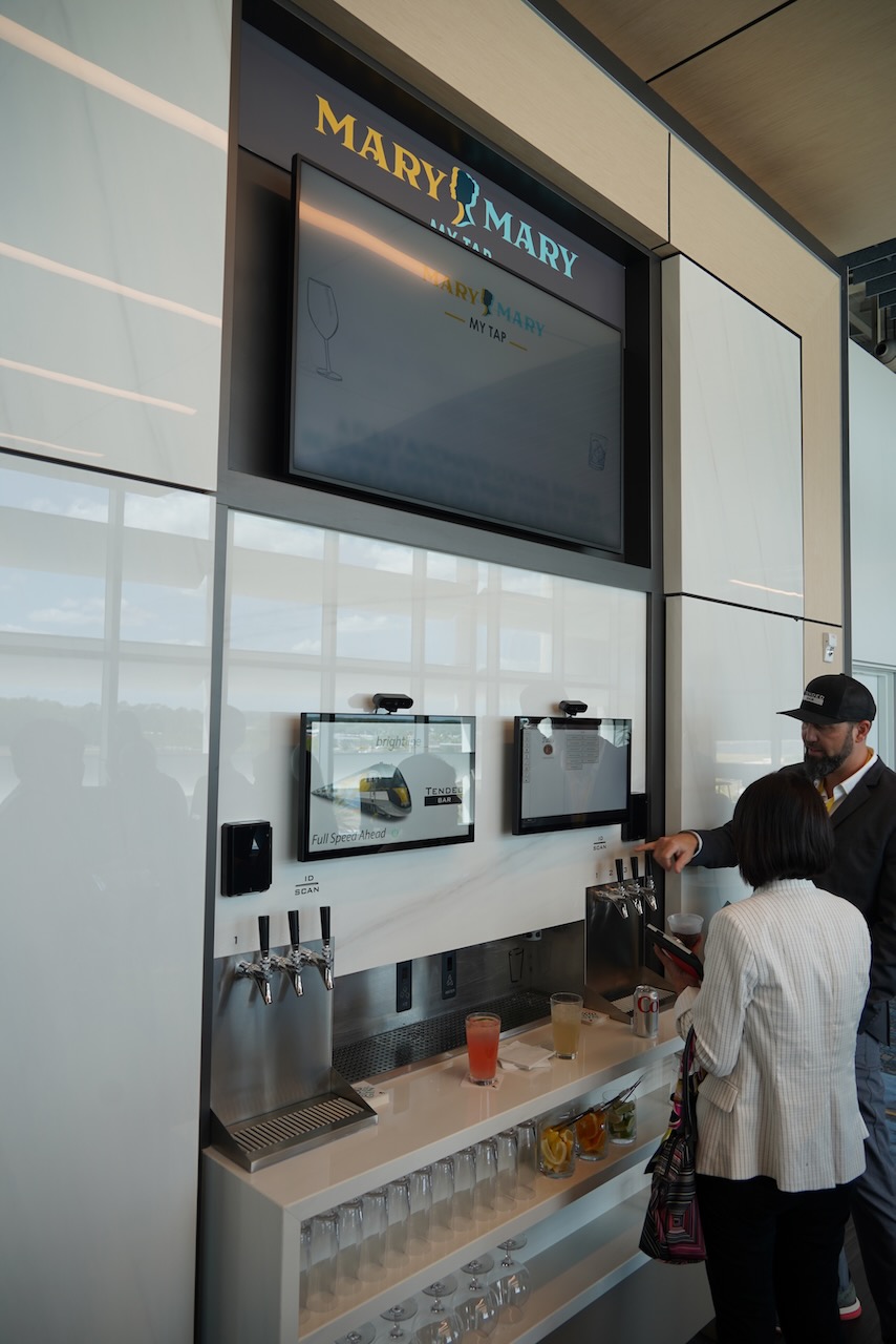 Inside the Brightline Train Station in Orlando