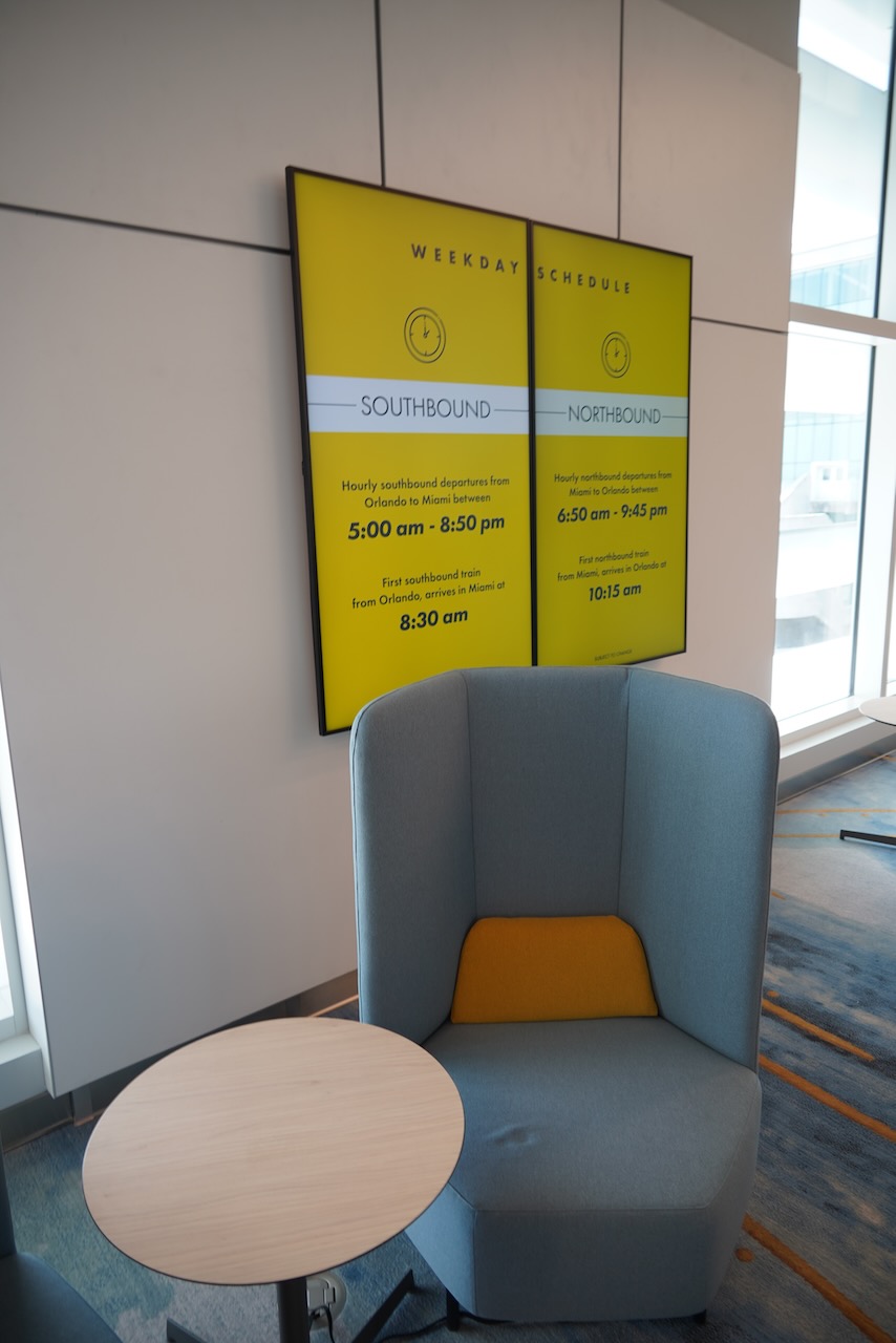 Inside the Brightline Train Station in Orlando