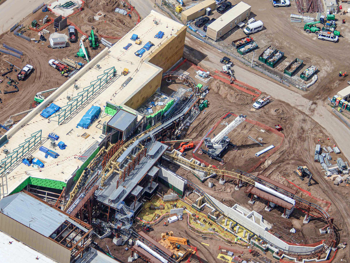 Donkey Kong roller coaster construction has begun theming work