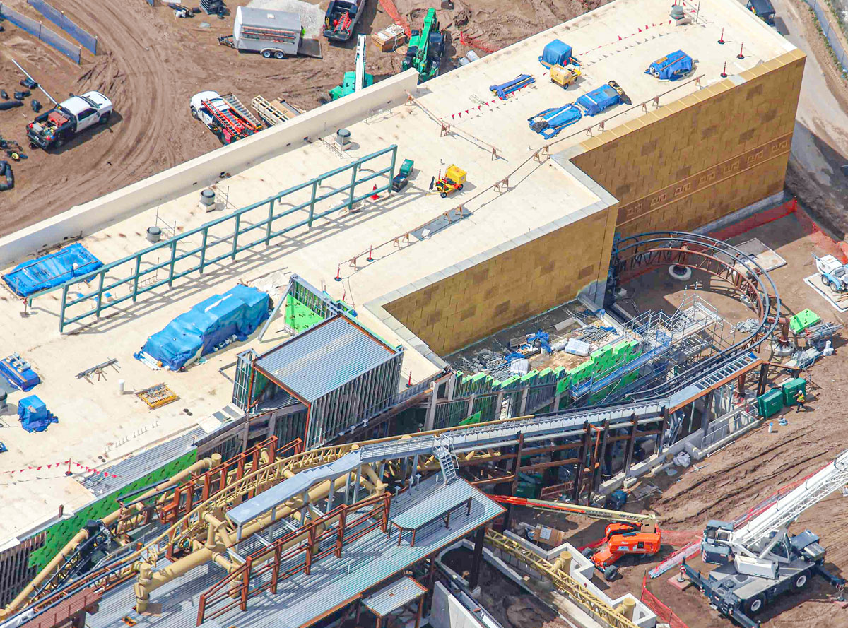 Donkey Kong roller coaster construction has begun theming work