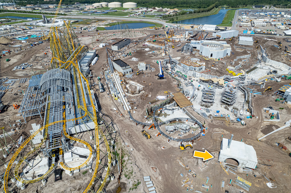 Starfall Racers ride construction rumor at Universal Epic Universe