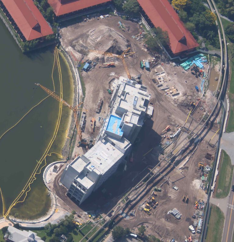Disney's Polynesian DVC Tower stands out on Seven Seas Lagoon
