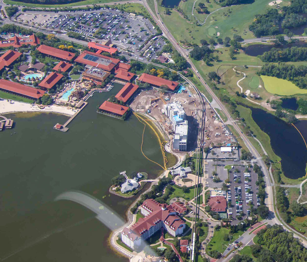 Disney's Polynesian DVC Tower stands out on Seven Seas Lagoon