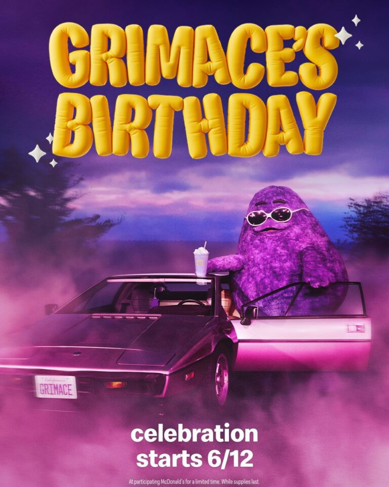McDonald's introduces new purple shake for Grimace's birthday