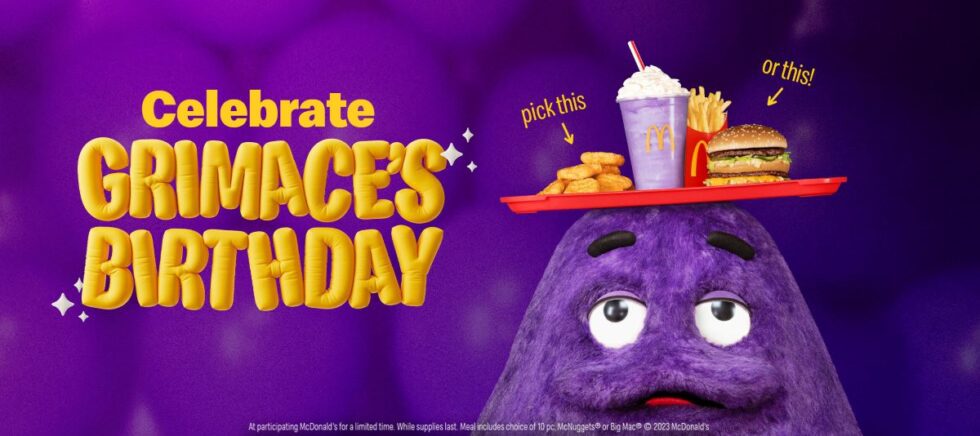 McDonald's introduces new purple shake for Grimace's birthday