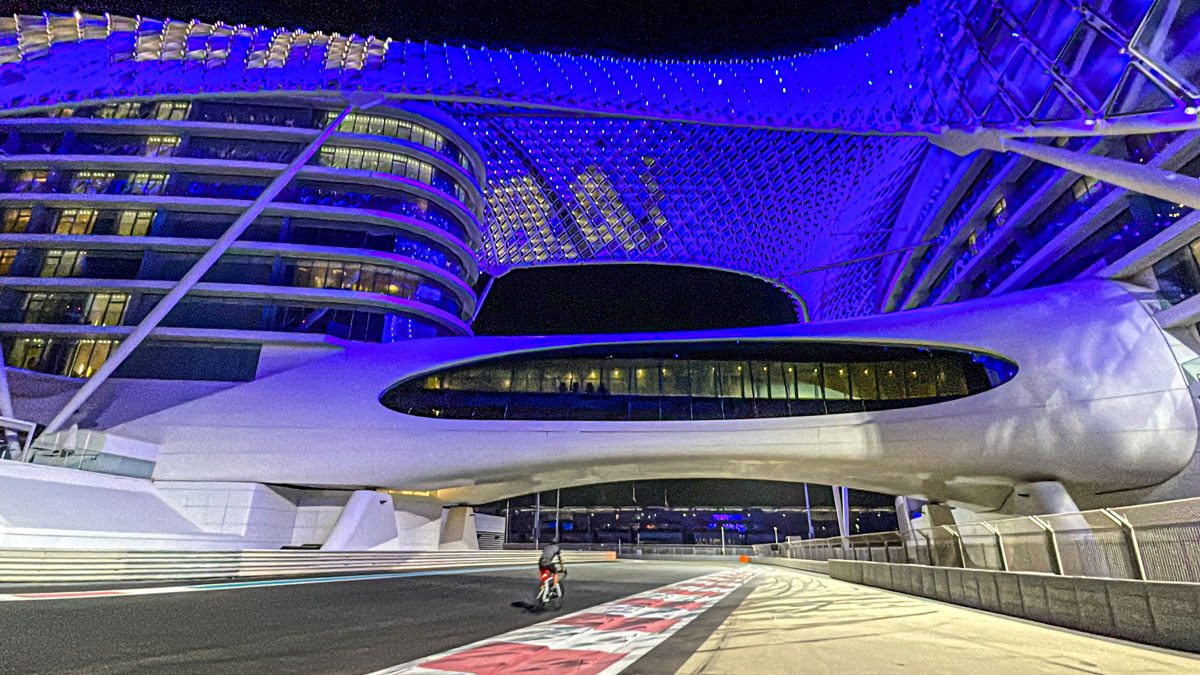 Visiting the famous YAS Marina Circuit F1 track for free