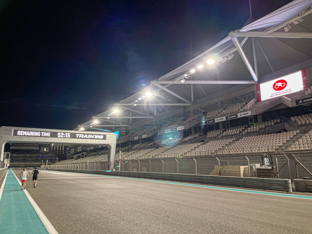 Visiting the famous YAS Marina Circuit F1 track for free