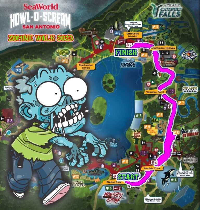 Join the Howl-O-Scream Zombie Walk at SeaWorld San Antonio